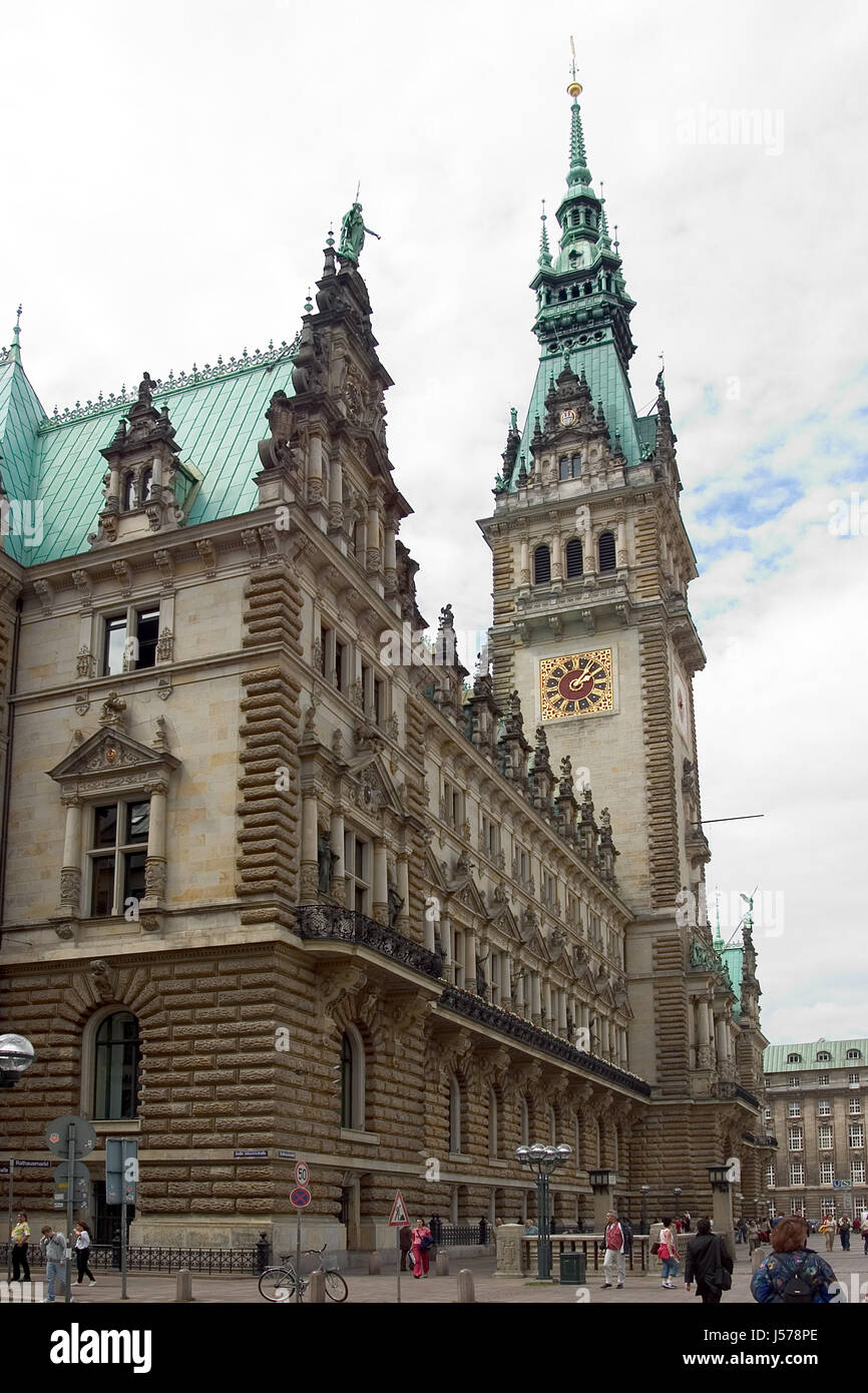 hamburg town hall style of construction architecture architectural ...