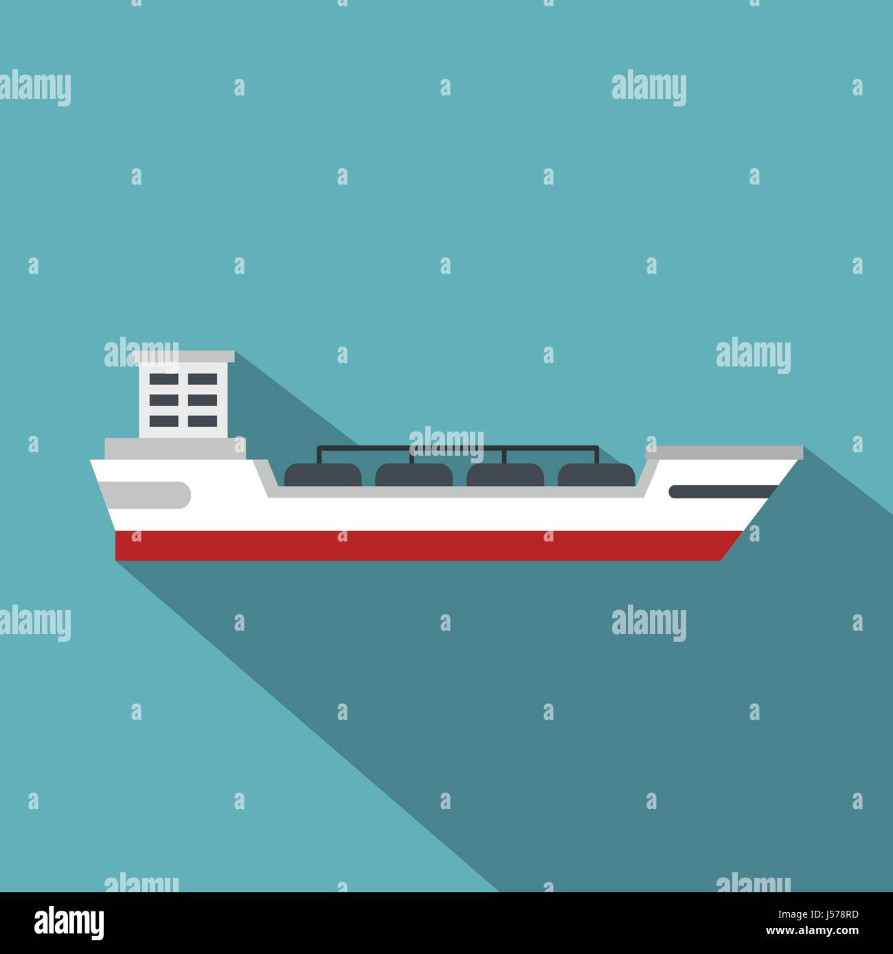 Oil tanker ship icon, flat style Stock Vector Image & Art - Alamy