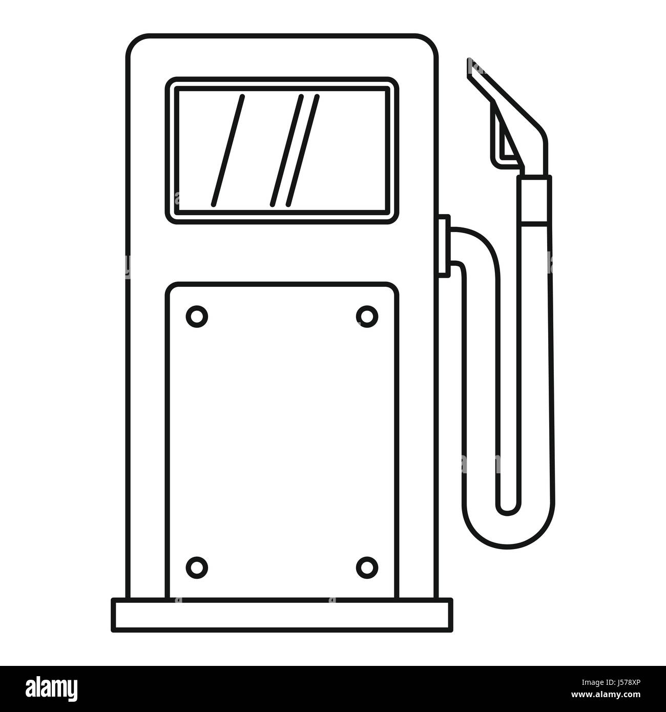 Gas station icon, outline style Stock Vector Image & Art - Alamy