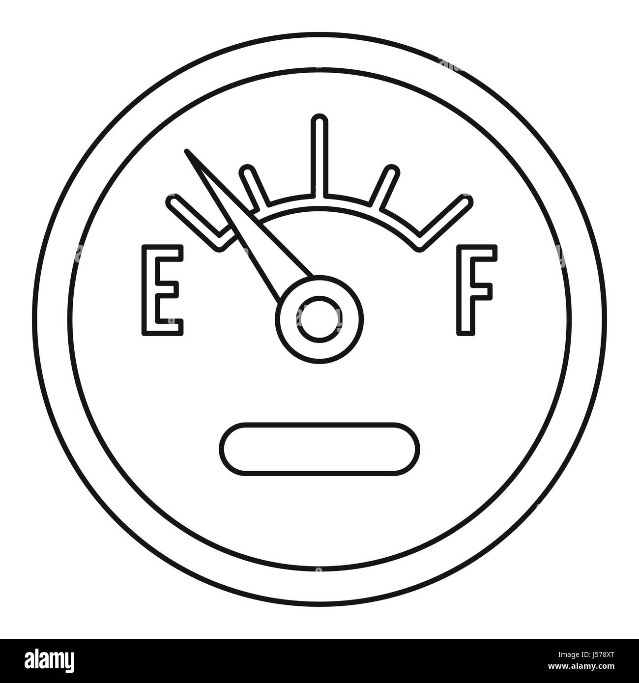 Empty tank dashboard Black and White Stock Photos & Images - Alamy