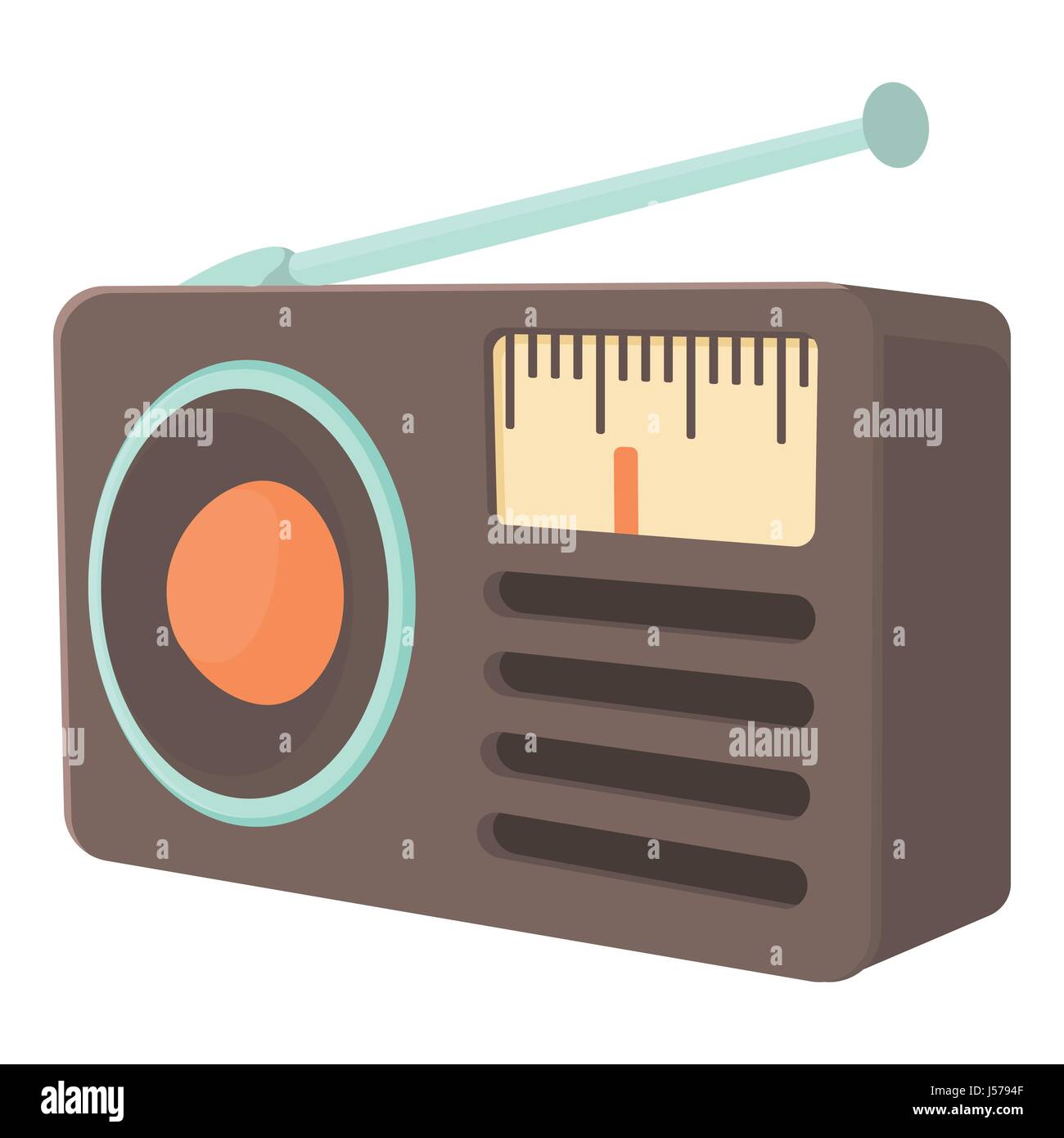 Retro radio receiver icon, cartoon style Stock Vector Image & Art - Alamy