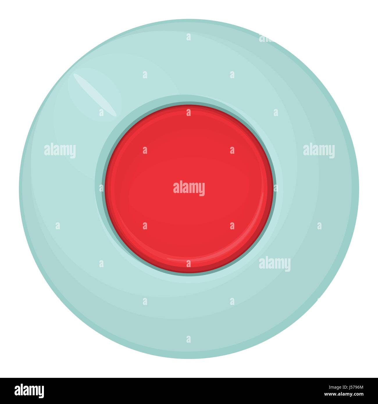 Red round button icon, cartoon style Stock Vector Image & Art - Alamy