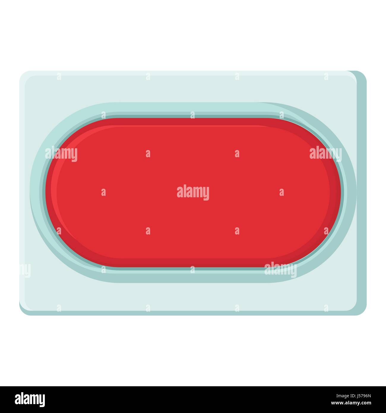 Red rectangular button icon, cartoon style Stock Vector Image & Art - Alamy