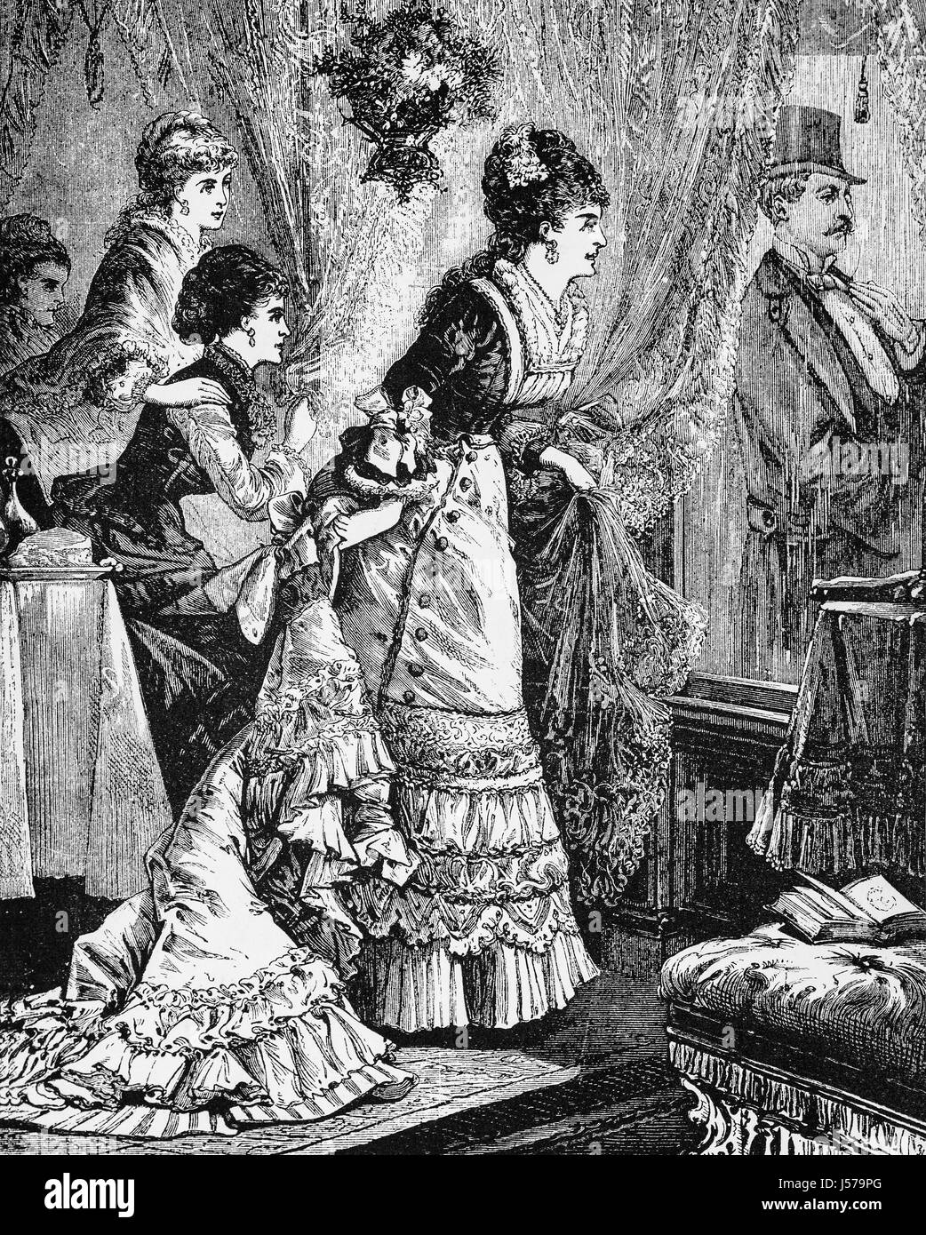 19th century party Black and White Stock Photos & Images - Alamy