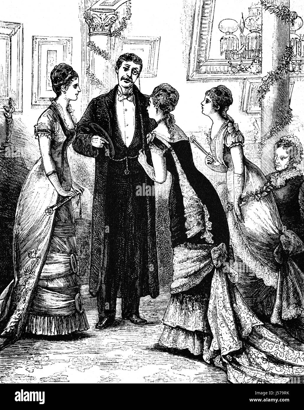 1880: Guests at a New Year Party in New York City, New York State ...