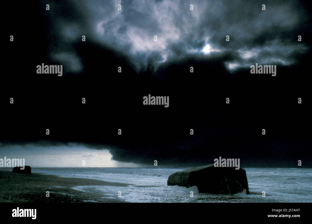 water north sea salt water sea ocean bunker denmark thunder-storm ...