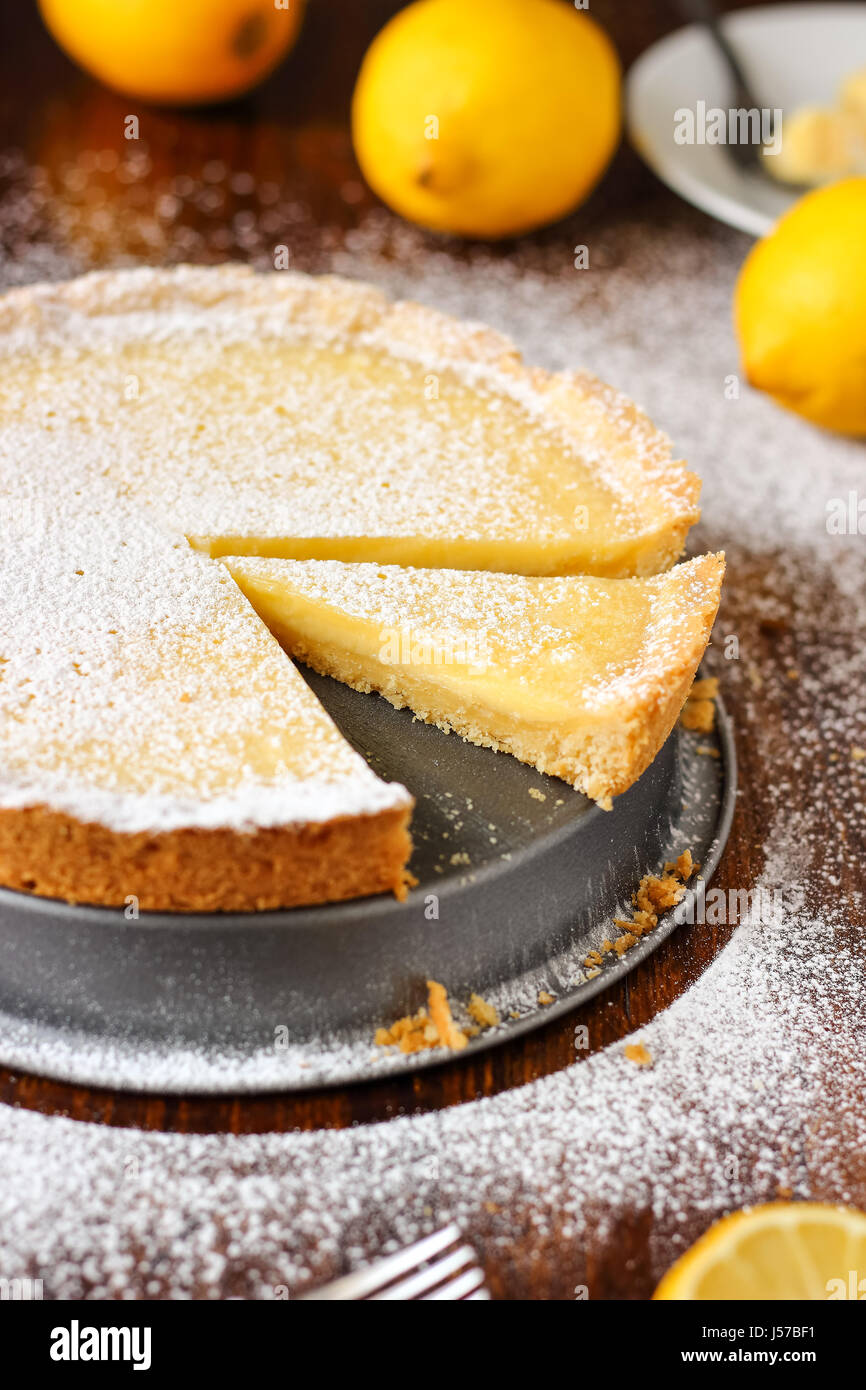 Homemade Lemon Tart from Scratch Stock Photo - Alamy