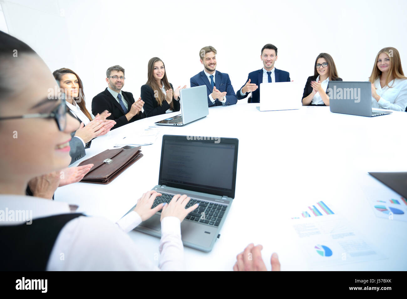 Indoor business conference for managers Stock Photo - Alamy