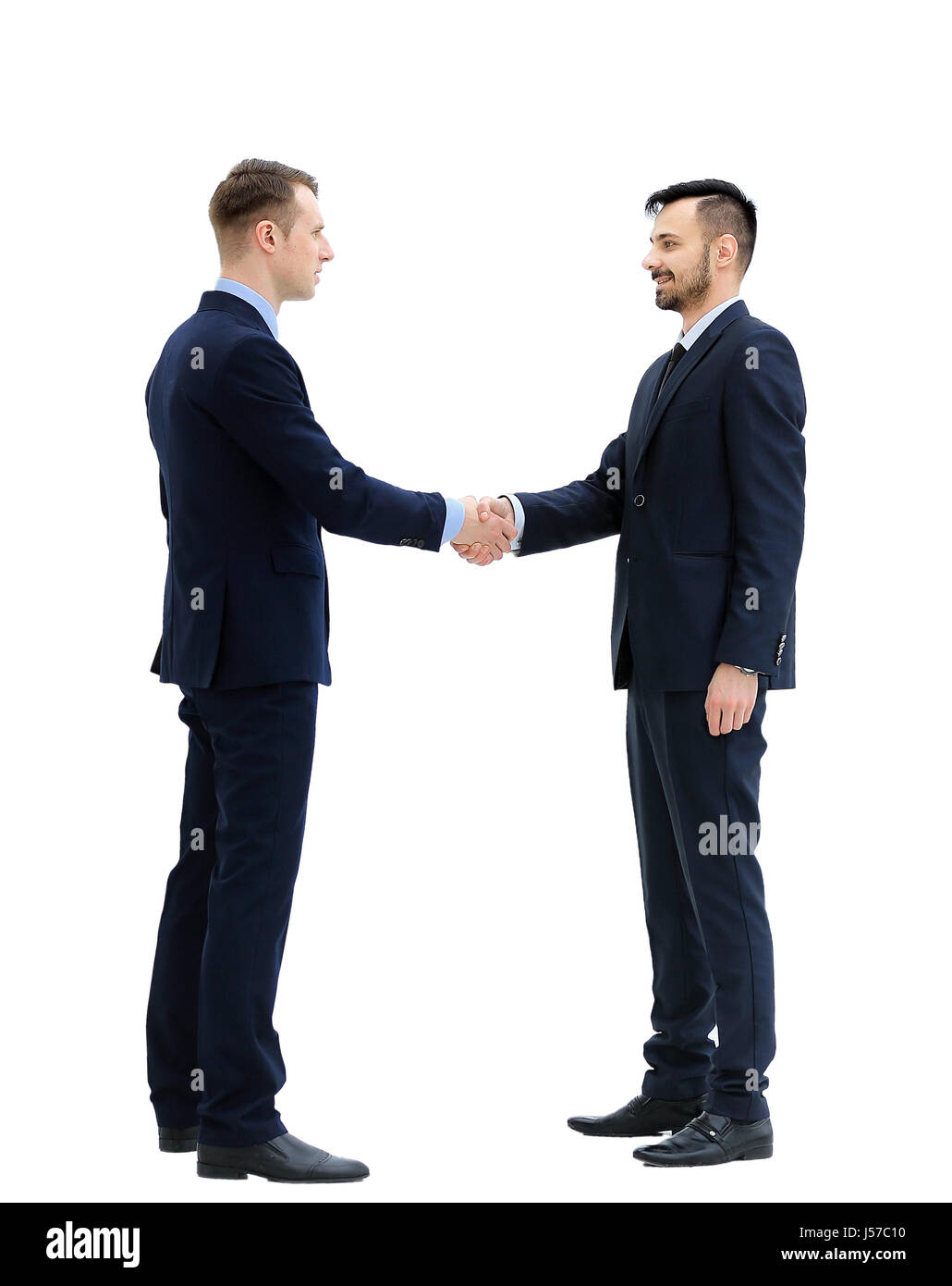 handshake isolated over white background Stock Photo - Alamy