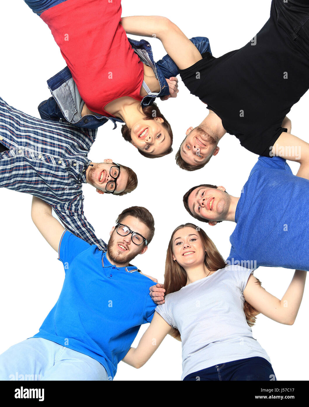 Group female students huddle hi-res stock photography and images - Alamy