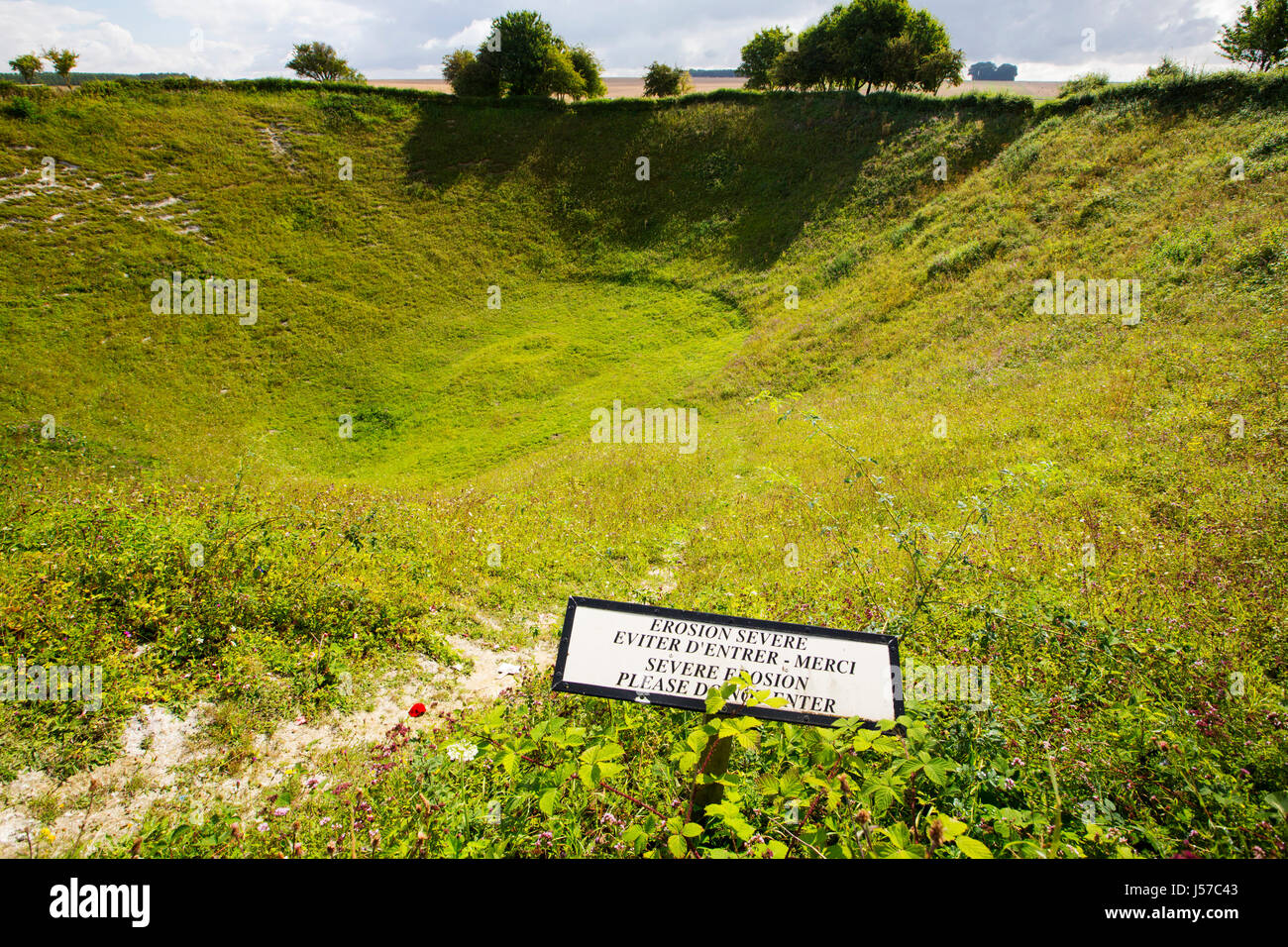The Lochnagar Crater from the Battle of the Somme in the First World ...