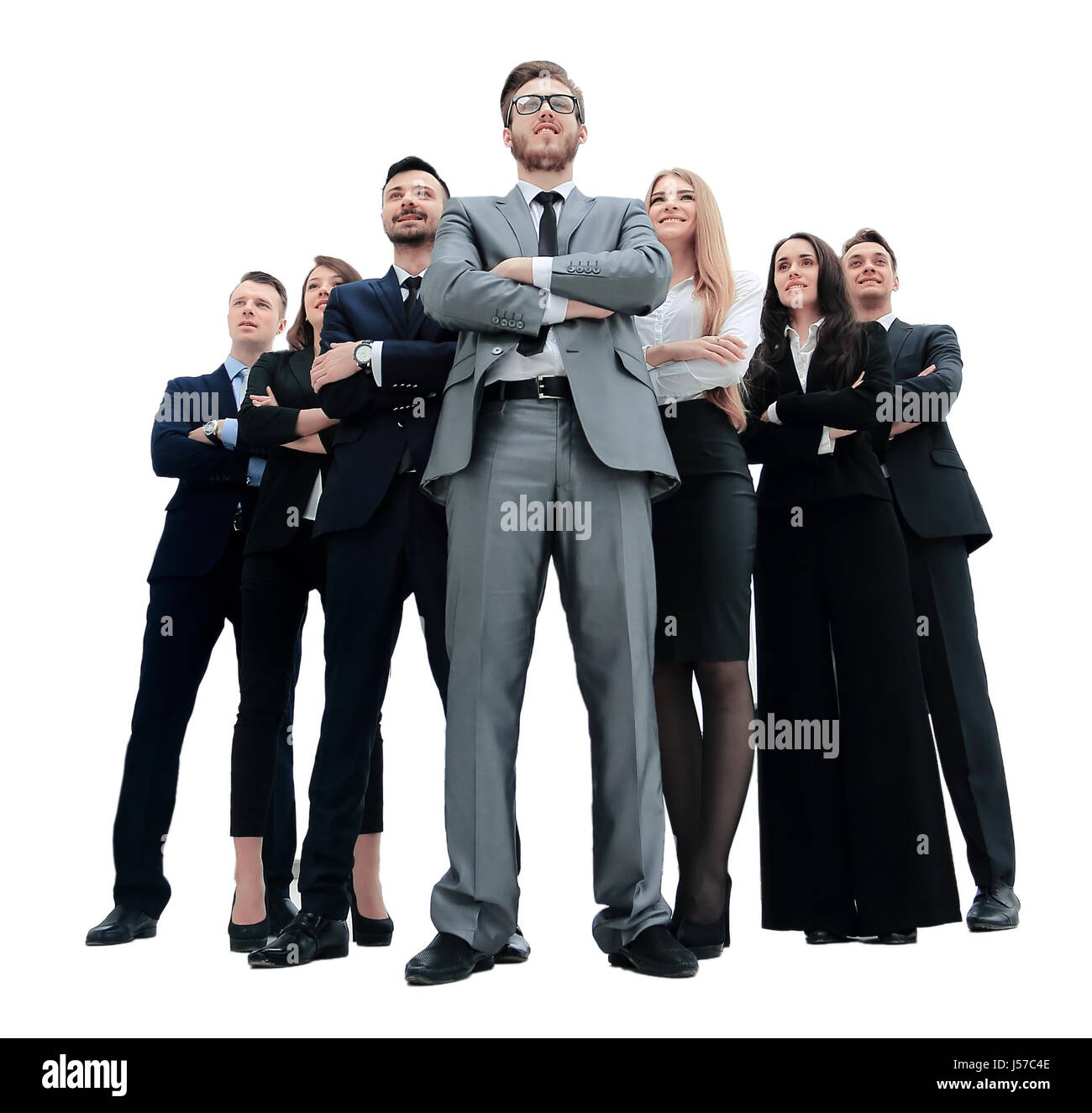Young attractive business people - the elite business team Stock Photo ...
