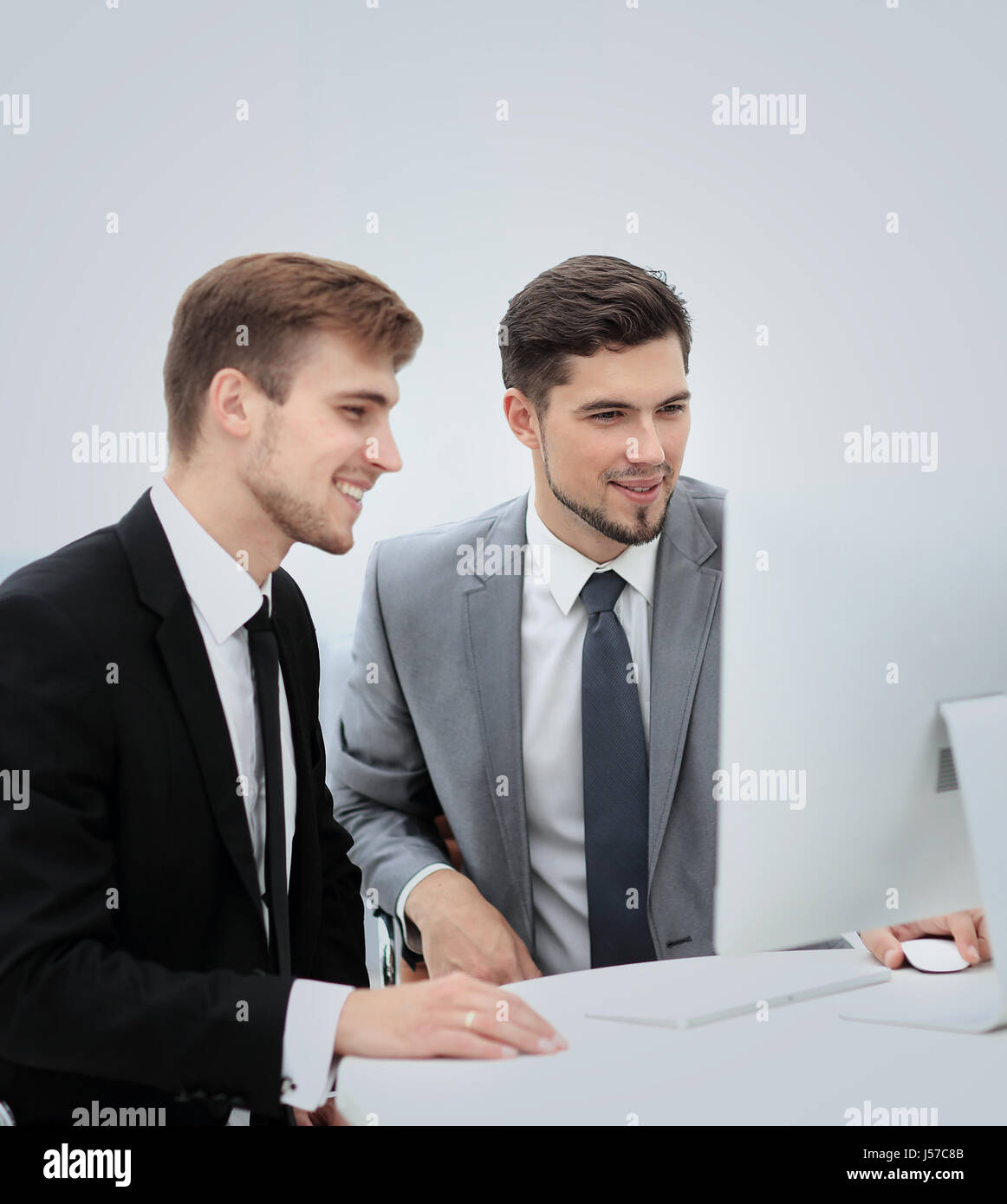 Two successful business people Stock Photo - Alamy