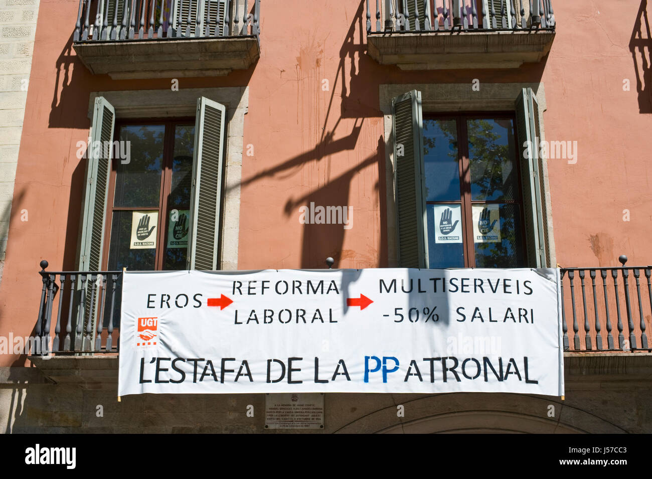 UGT union building on La Rambla in Barcelona Spain ES EU Stock Photo ...