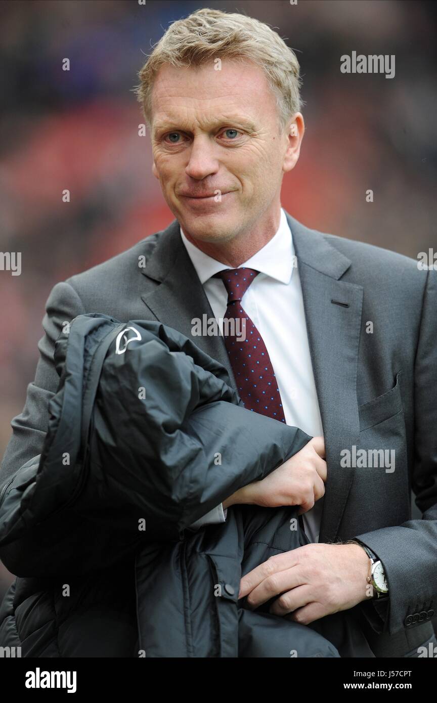 Old trafford manchester united manager david moyes hi-res stock ...