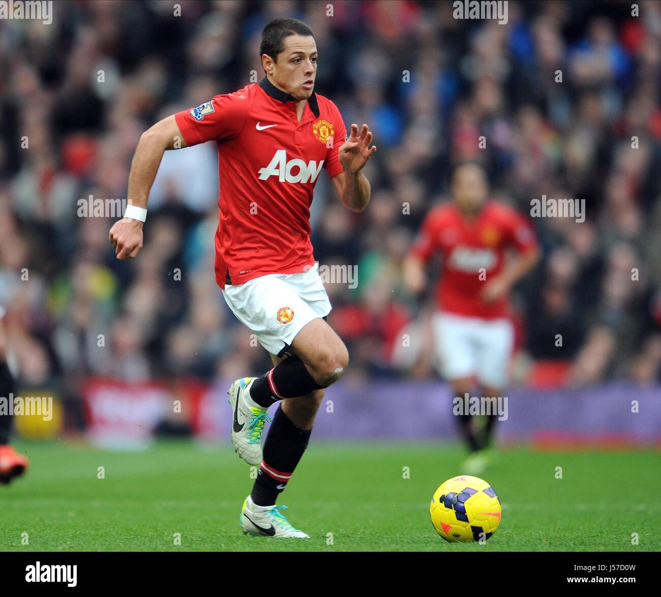 JAVIER HERNANDEZ MANCHESTER UNITED FC MANCHESTER UNITED FC OLD TRAFFORD ...