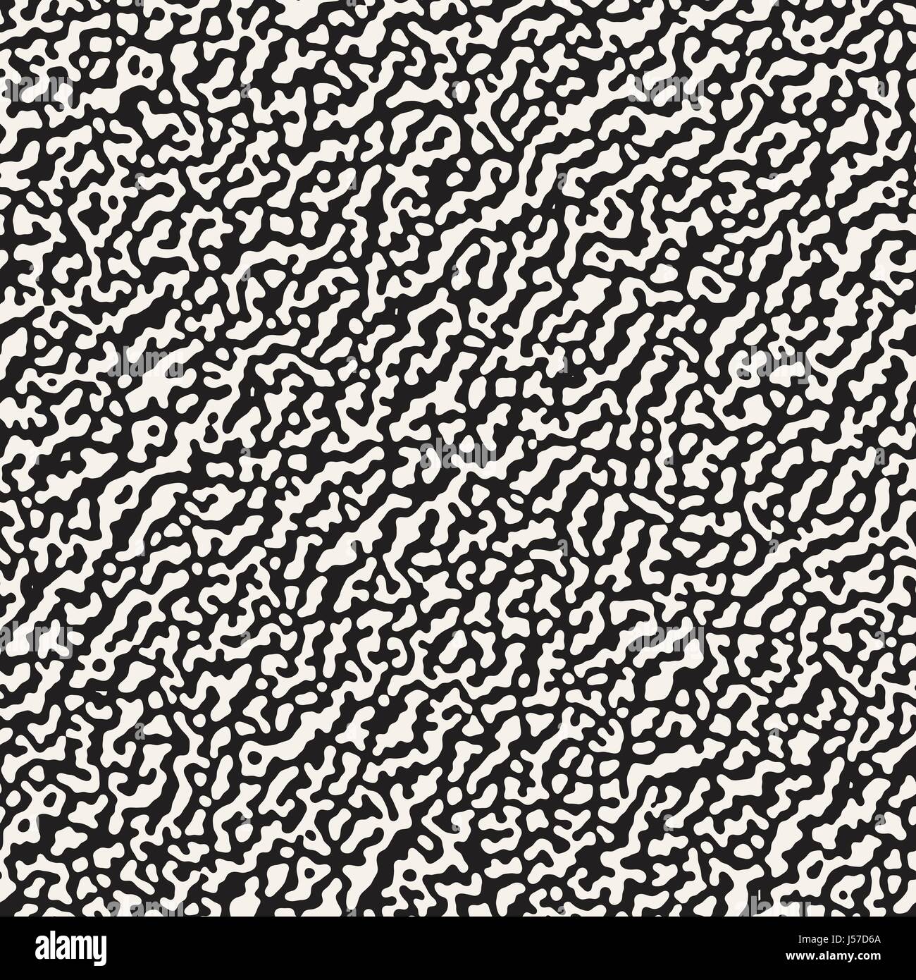 Vector Seamless Grunge Pattern. Black and White Organic Shapes. Messy ...