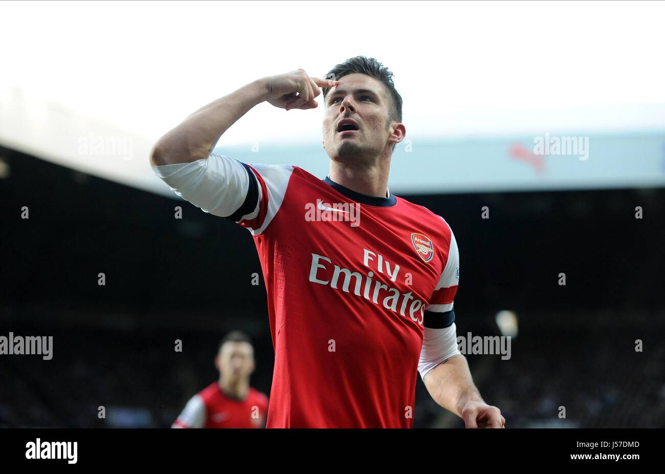 OLIVIER GIROUD CELEBRATES GOAL NEWCASTLE FC V ARSENAL ST JAMES PARK ...