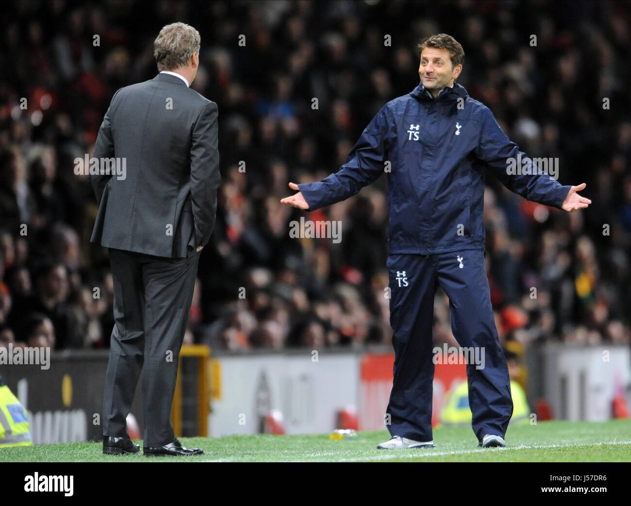 DAVID MOYES & TIM SHERWOOD MANCHESTER UNITED FC V TOTTENH OLD TRAFFORD ...
