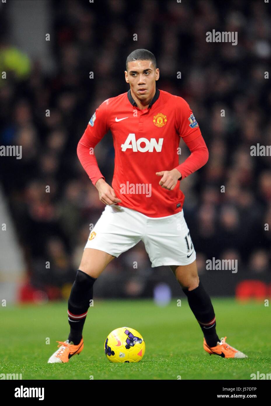 CHRIS SMALLING MANCHESTER UNITED FC MANCHESTER UNITED FC OLD TRAFFORD ...