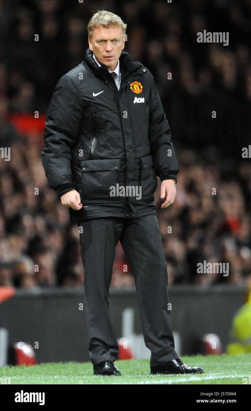 Old trafford manchester united manager david moyes hi-res stock ...