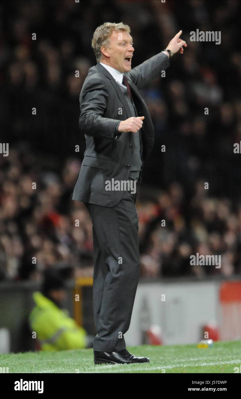 Old trafford manchester united manager david moyes hi-res stock ...