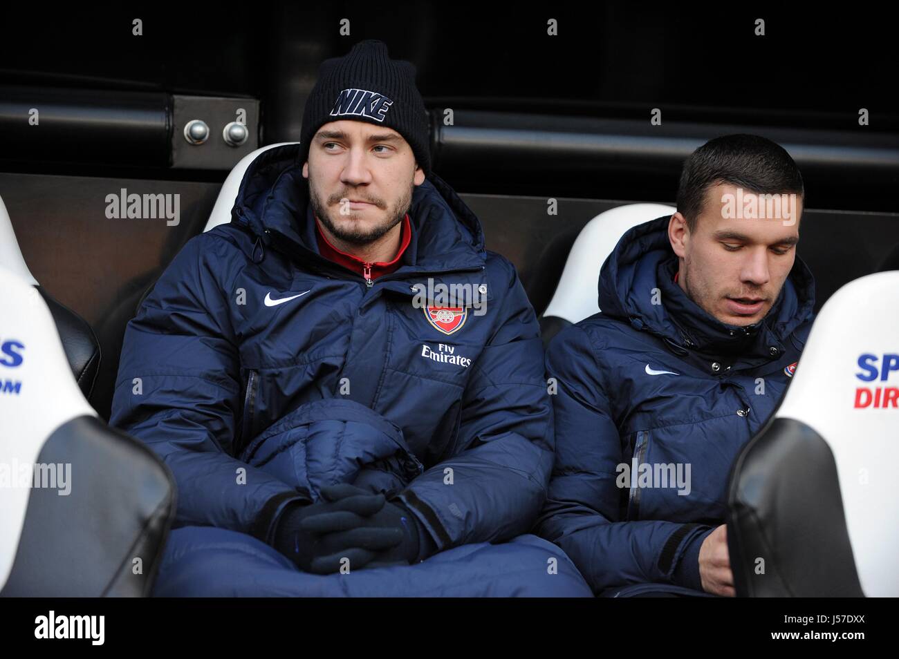 NICKLAS BENDTNER LUCAS PODOLSKI ARSENAL FC ARSENAL FC ST JAMES PARK ...