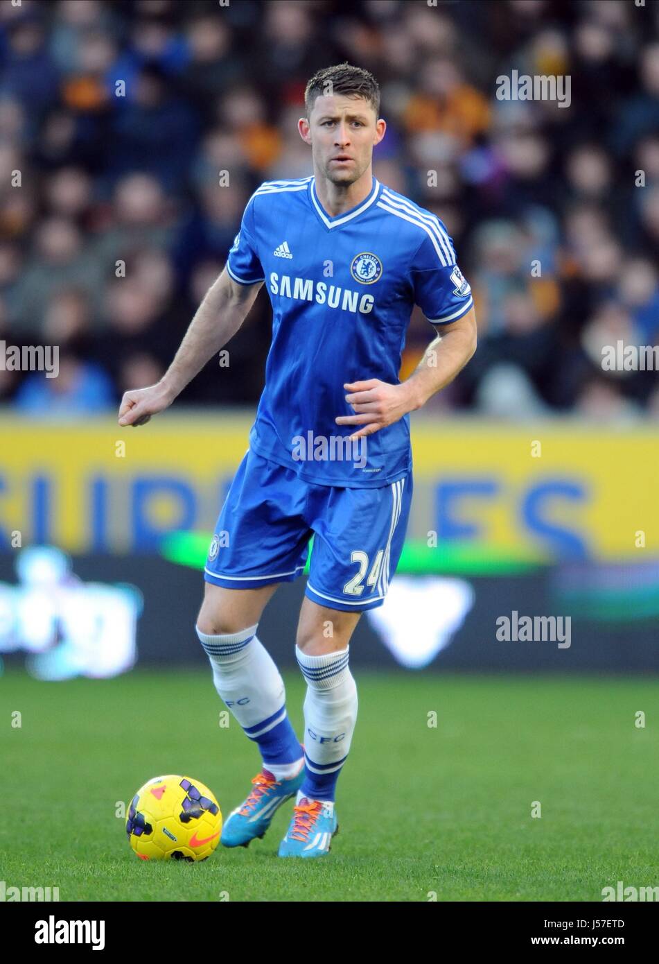 GARY CAHILL CHELSEA FC CHELSEA FC KC STADIUM HULL ENGLAND 11 January ...