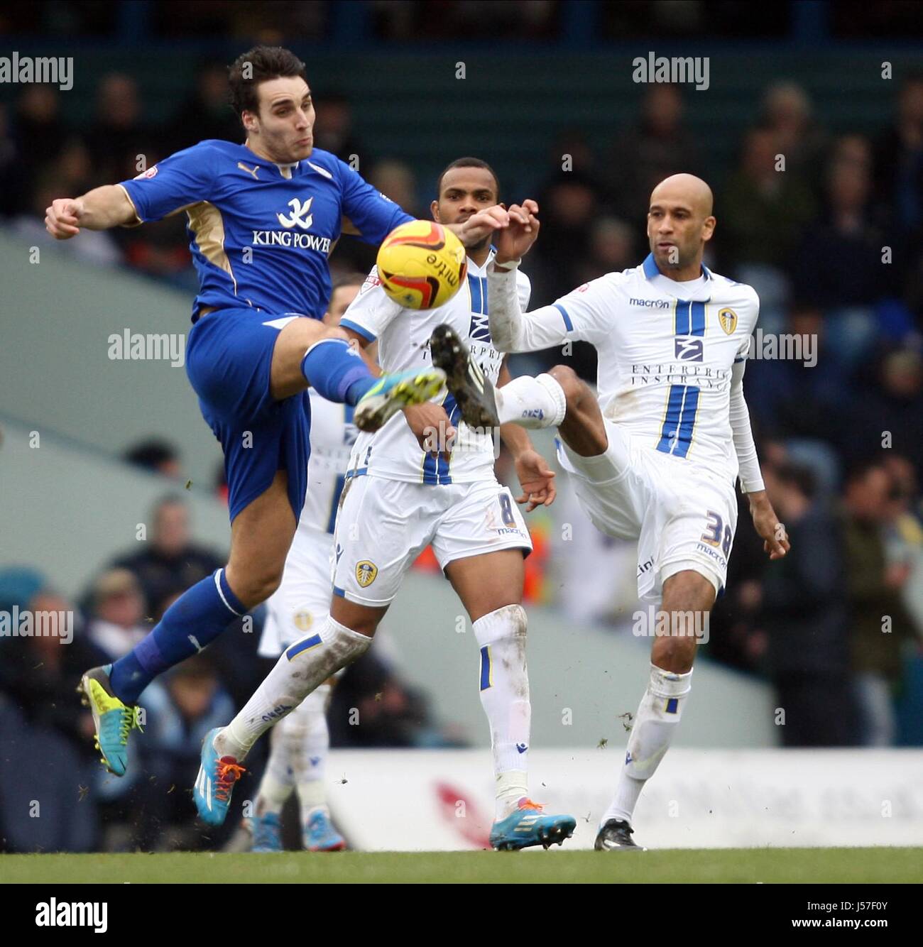 MATTY JAMES & JIMMY KEBE LEEDS UNITED V LEICESTER CITY ELLAND ROAD ...