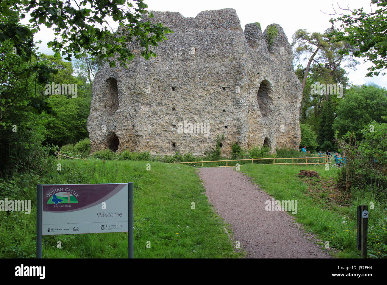 Entrance to Odiham Castle Stock Photo - Alamy