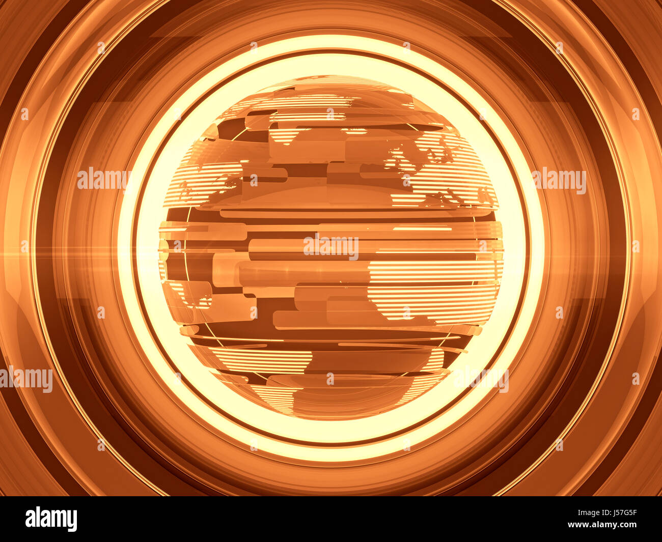 World map glowing lines hi-res stock photography and images - Alamy