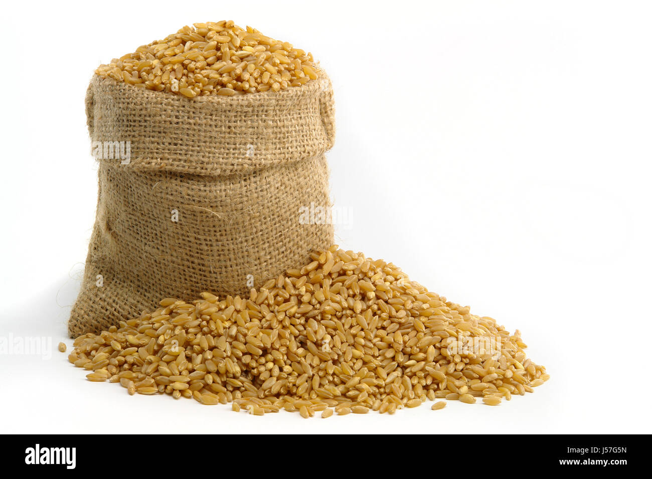 Bag With Wheat Stock Photo - Alamy