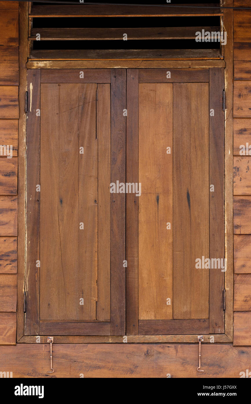Vintage window made from wood Stock Photo - Alamy