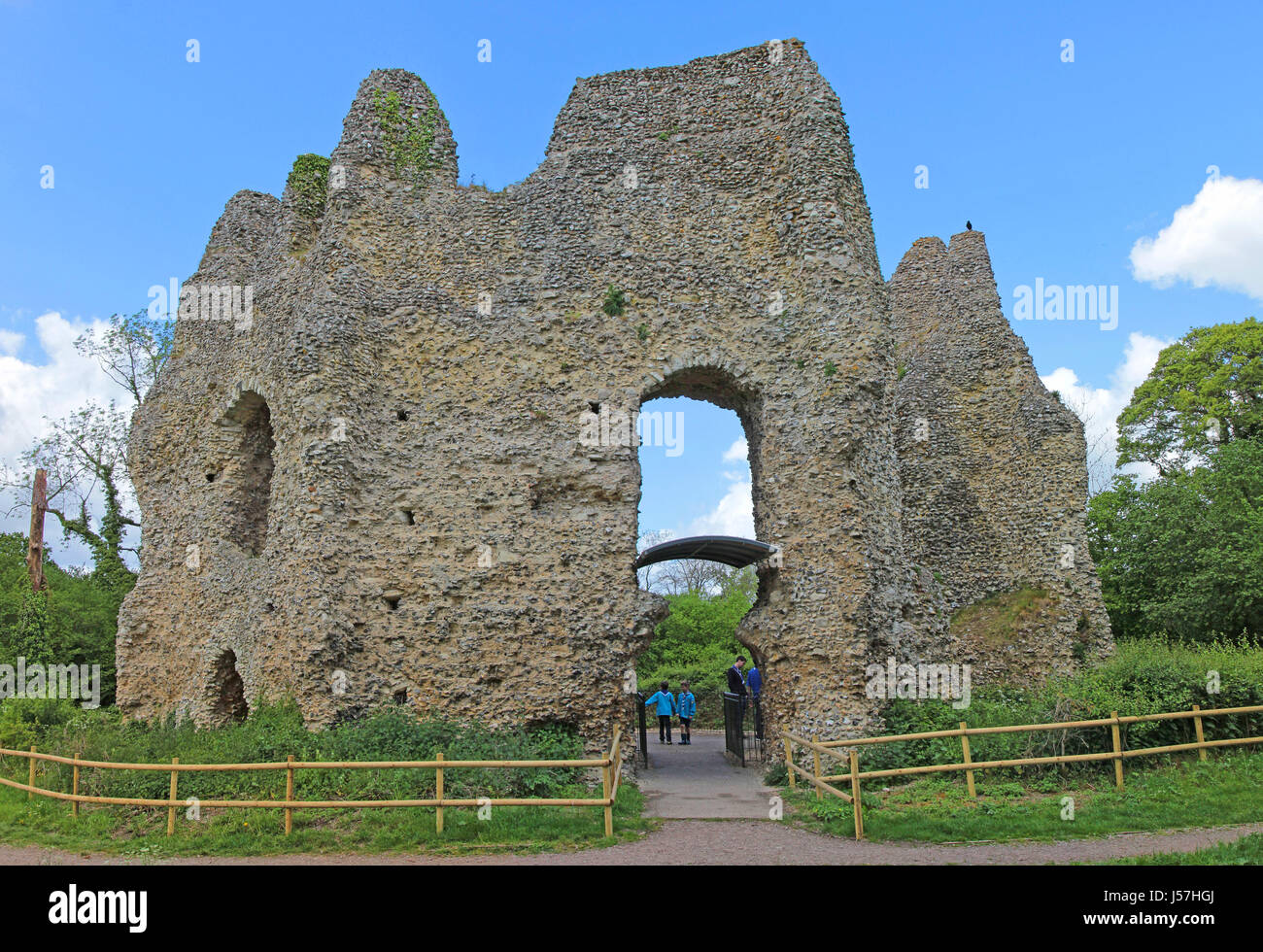 Historic ruins of Odiham Castle also known as King John's Castle on the ...