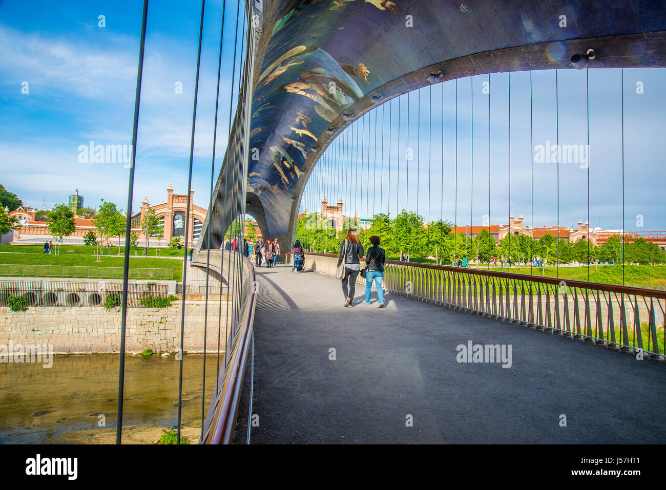 Matadero bridge. Madrid Rio park, Madrid, Spain Stock Photo - Alamy