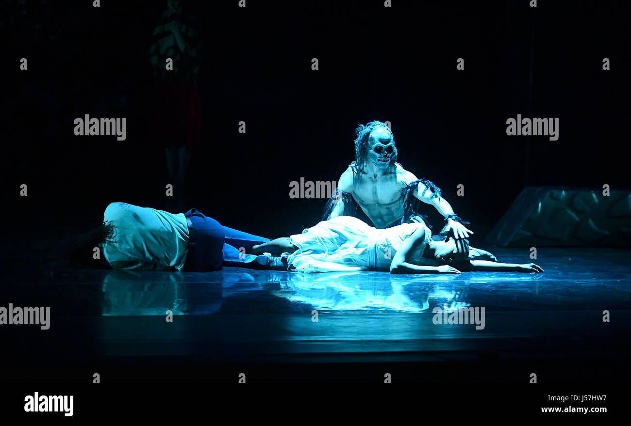 Dancers at Rambert dance company perform Ghost Dances by Christopher ...