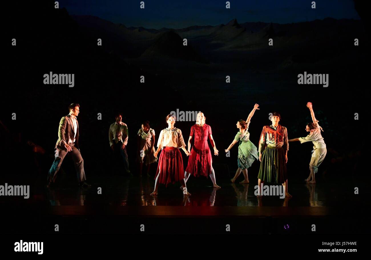 Dancers at Rambert dance company perform Ghost Dances by Christopher ...