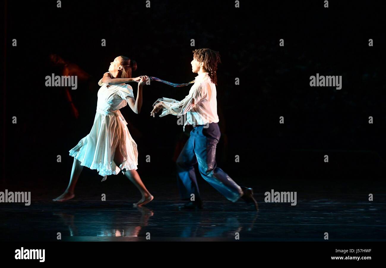 Dancers at Rambert dance company perform Ghost Dances by Christopher ...