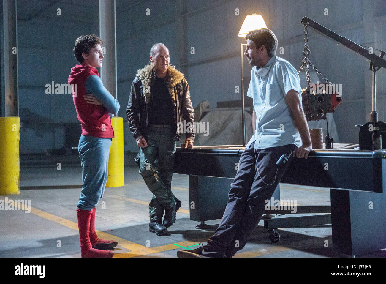 SPIDER-MAN: HOMECOMING, from left, Tom Holland, Michael Keaton ...