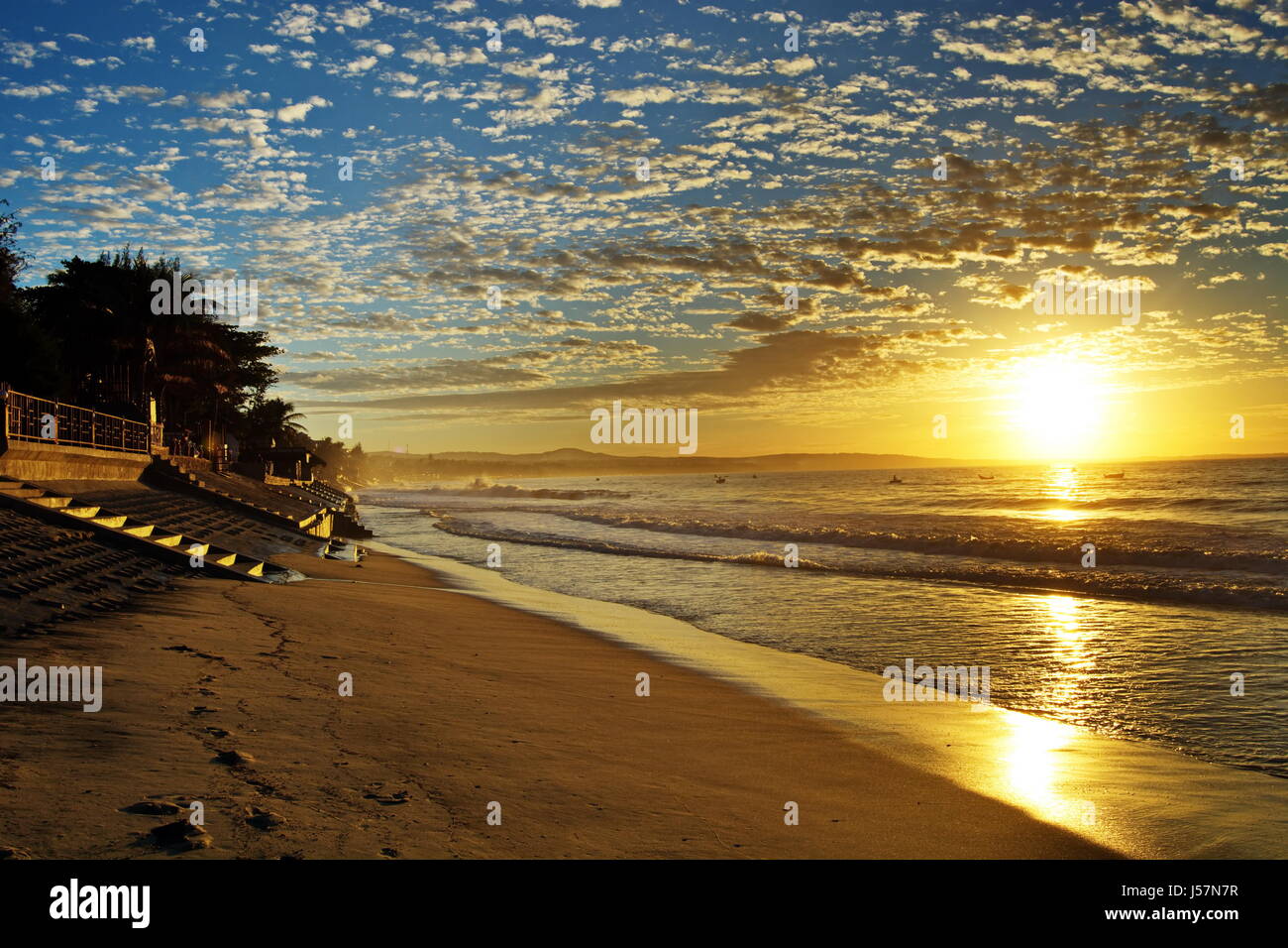 Mui Ne beach Southern Vietnam at sunset sunrise kitesurfing destination ...