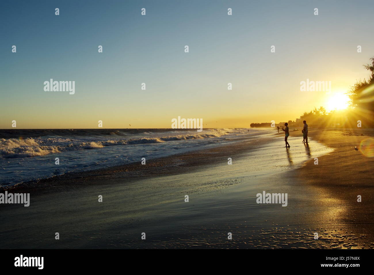 Mui Ne beach Southern Vietnam at sunset sunrise kitesurfing destination ...