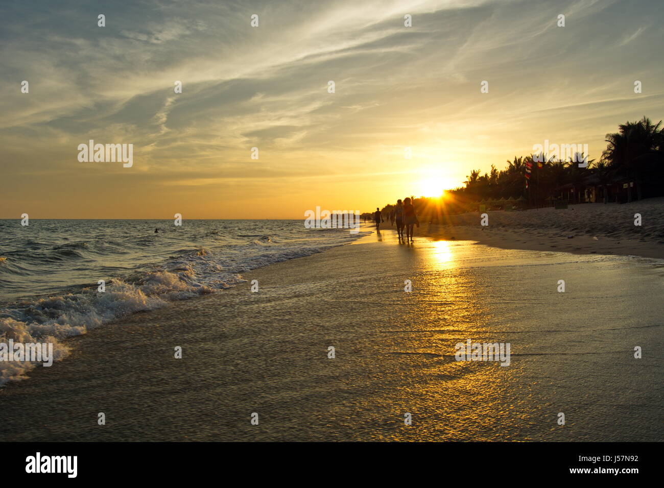 Mui Ne beach Southern Vietnam at sunset sunrise kitesurfing destination ...