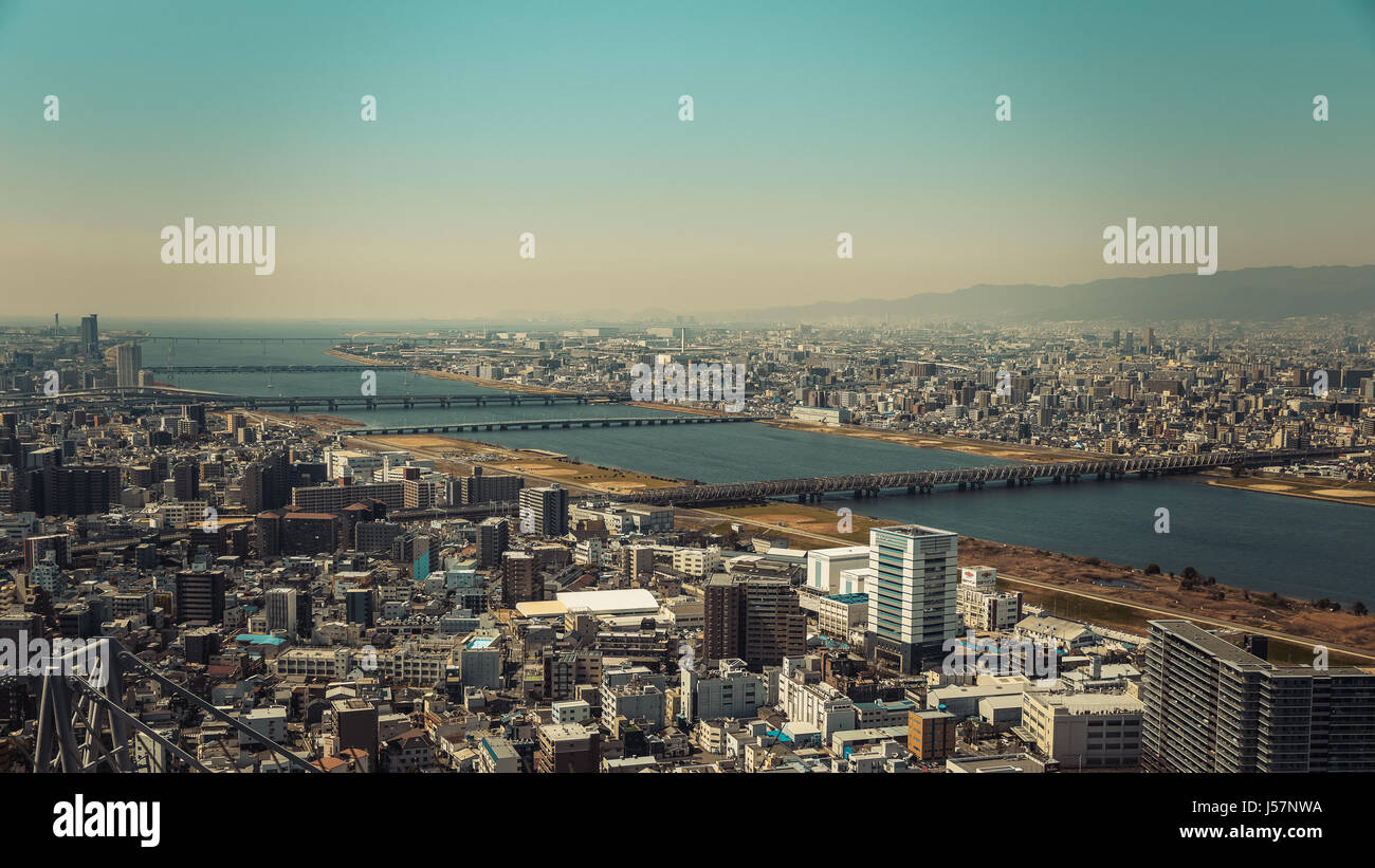 Osaka city aerial hi-res stock photography and images - Alamy