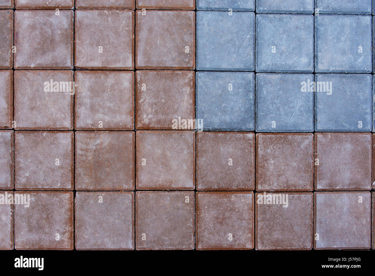 Concrete paving texture, top view of tiled gray square shaped slabs ...