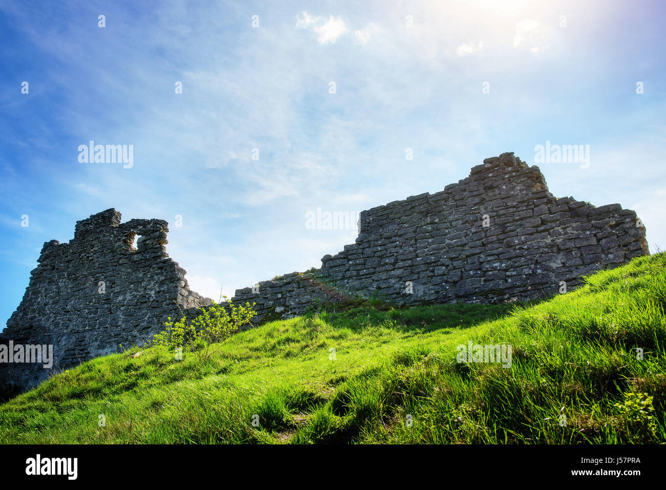 Ruin of medieval stone wall Kremenets, Ukraine Stock Photo - Alamy