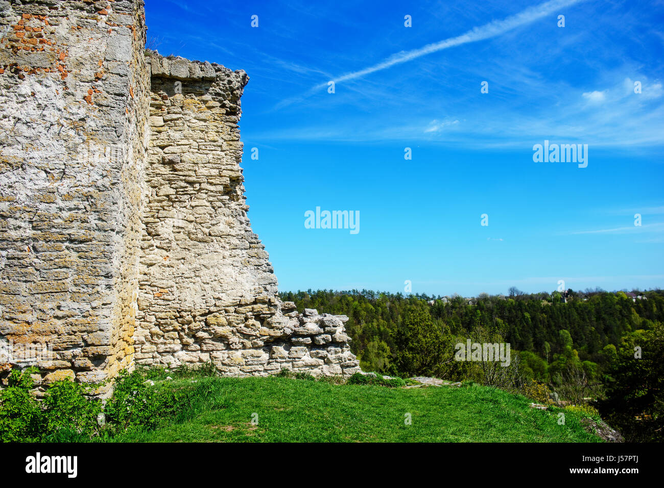 Ruin of medieval stone wall Kremenets, Ukraine Stock Photo - Alamy