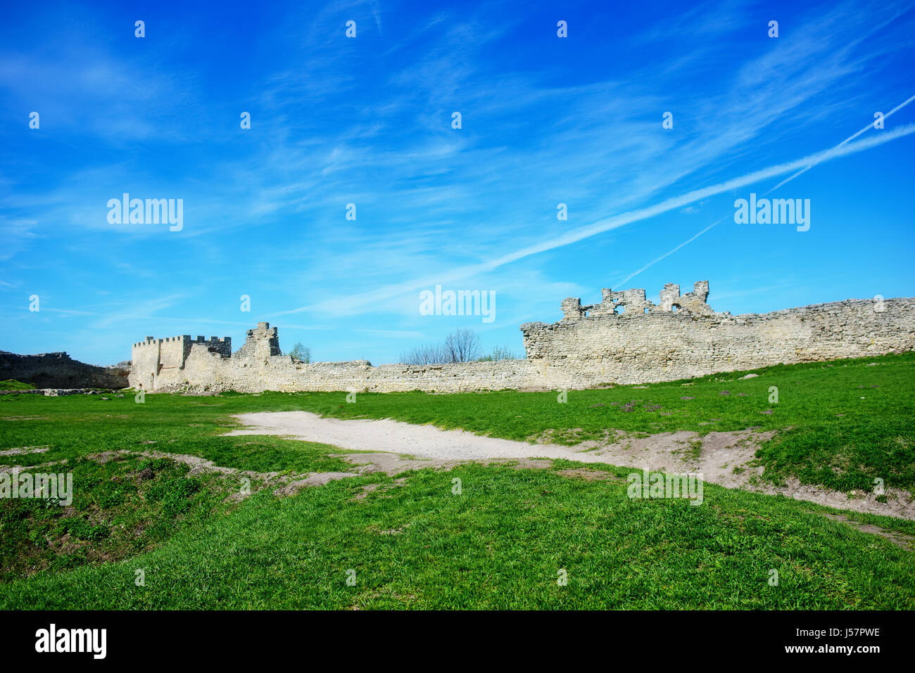 Ruin of medieval stone wall Kremenets, Ukraine Stock Photo - Alamy