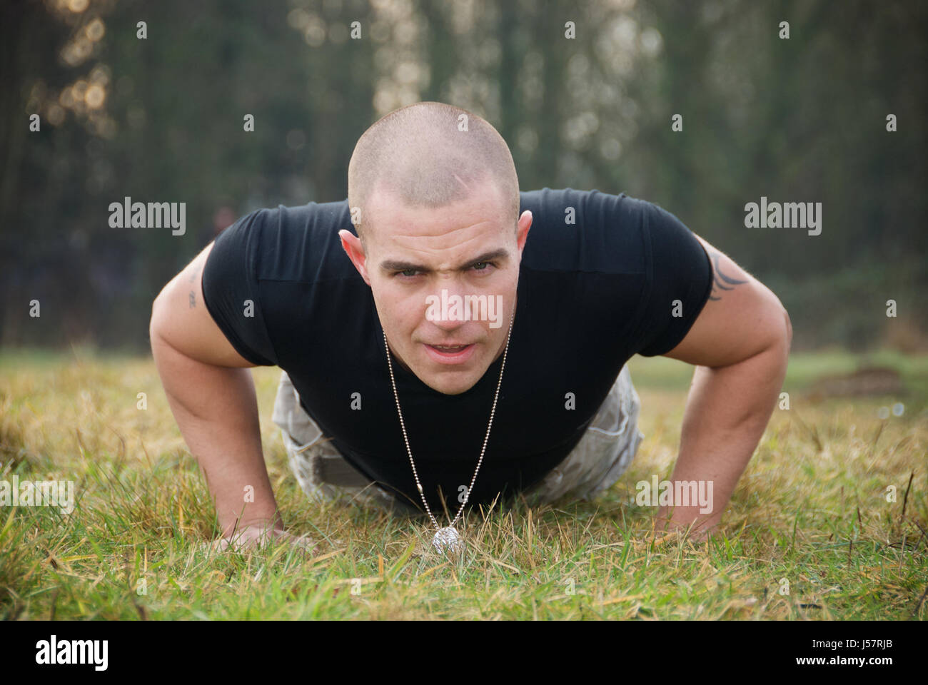 Training at an outdoor boot camp Stock Photo - Alamy