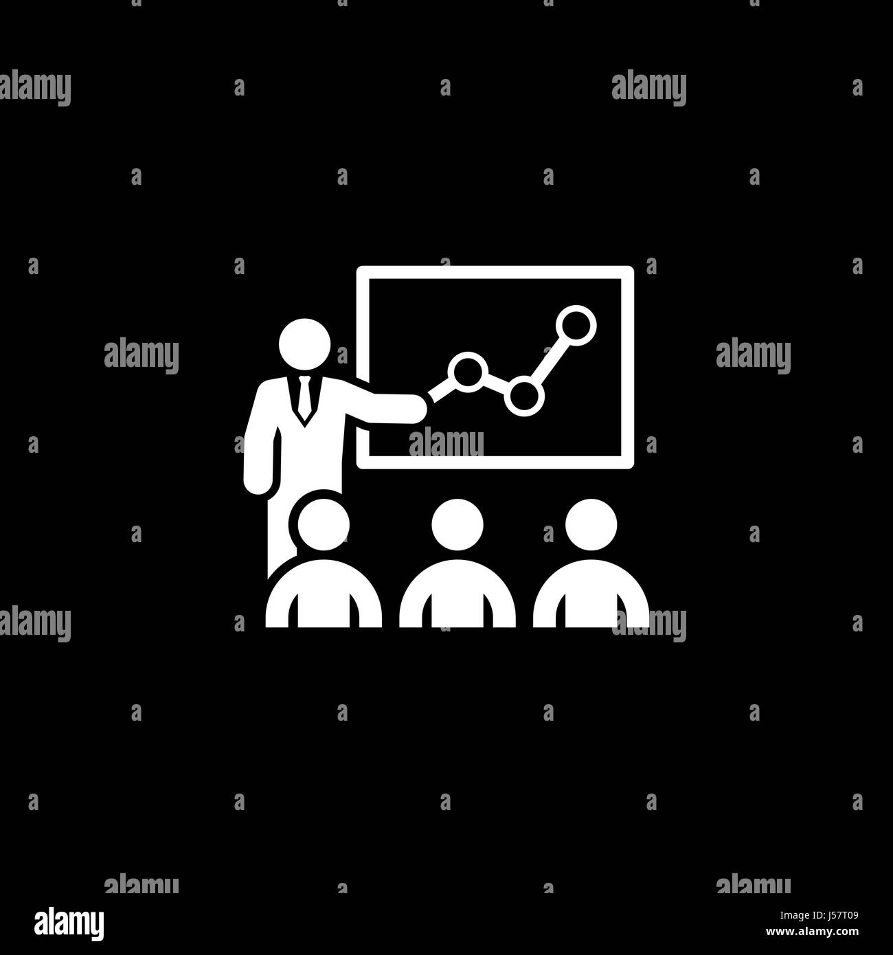 Training Icon. Business Concept. Flat Design Stock Vector Image & Art ...