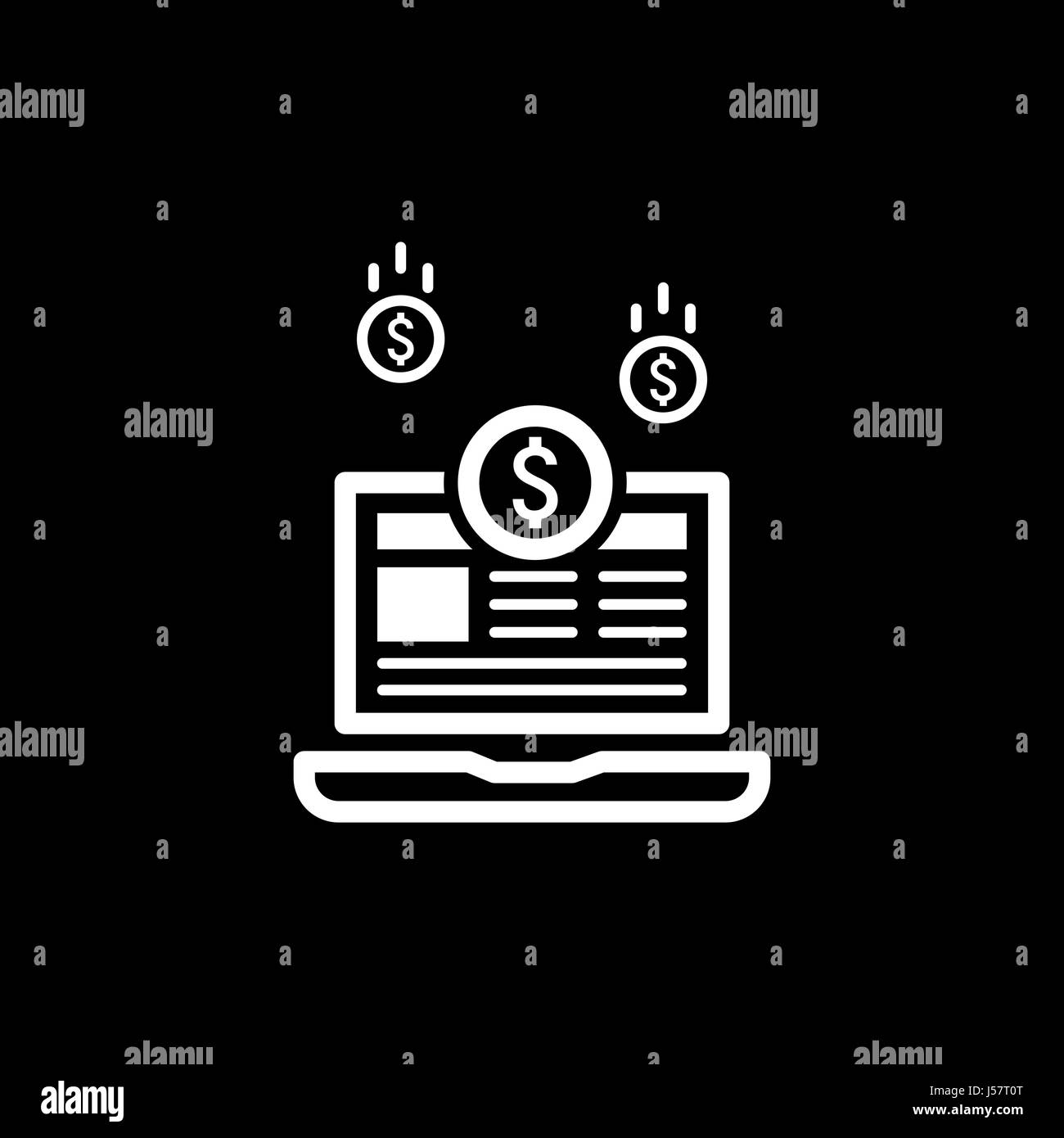 Monetization Icon. Business Concept. Flat Design Stock Vector Image ...